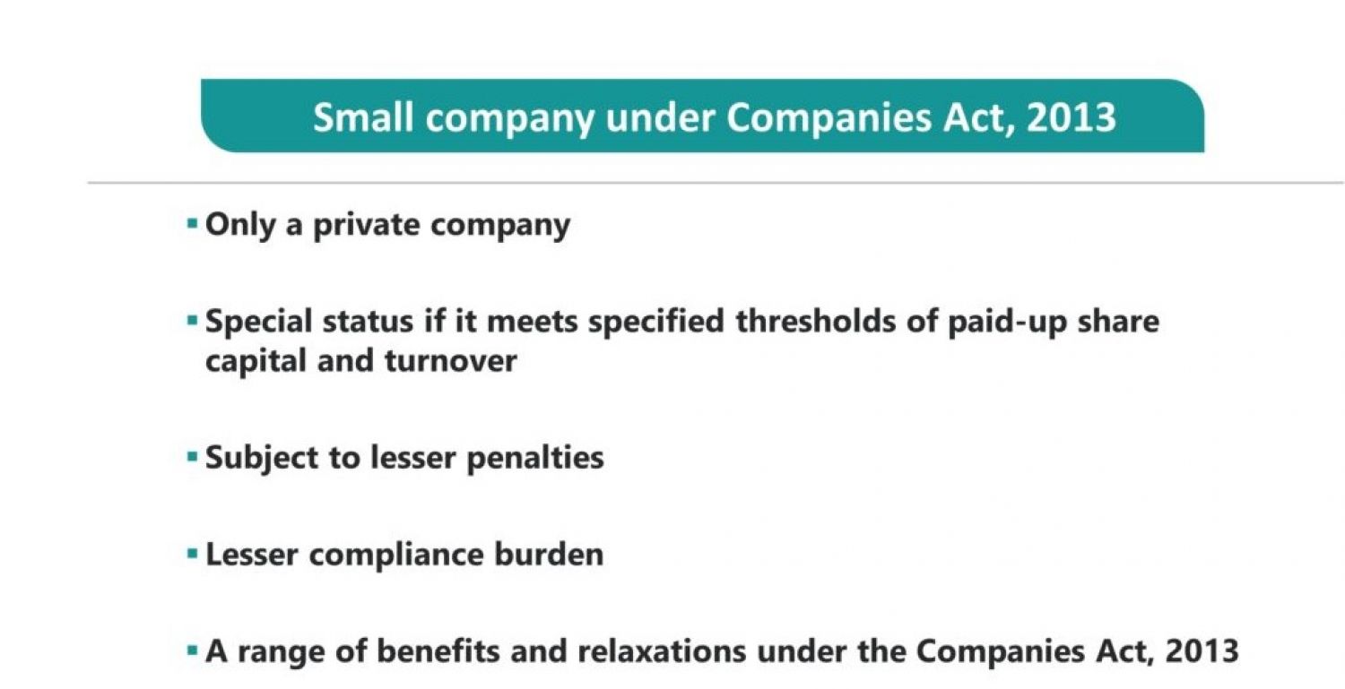 Change In Threshold Limit Of Small Company Threshold Limit Of Small Co 