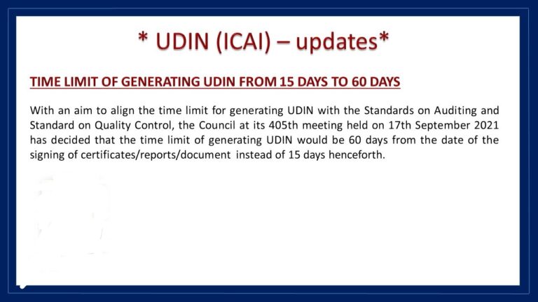 Read All about Unique Document Identification No | CA Rajput