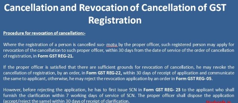 GST Registration Cancellation & Revocation | CA Rajput Jain