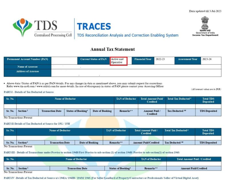 What are the Parts of Form 26AS & its Structure?| CA Rajput