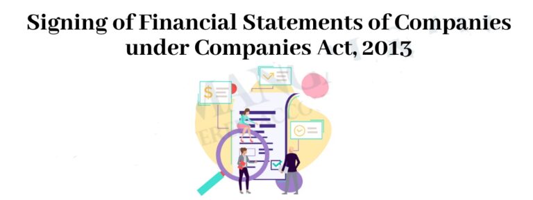 All About Signing of Financial Statement Of Company | RJA