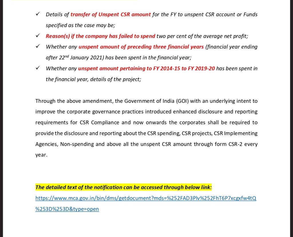 Filling of ROC Form CSR – 2 on Reporting on CSR | CA Rajput
