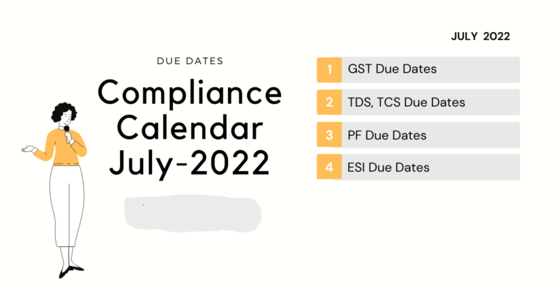 Tax Statutory Compliance Calendar For July 2022 L RJA Tax Statutory Compliance Calendar For July 2022 L RJA