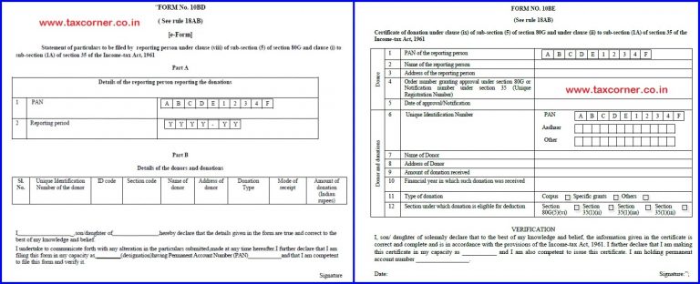 Needed file online Form No 10BD for Donations eligible 80G
