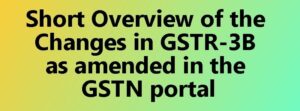 Change GSTR-3B Report of ITC availment reversal, Ineligible