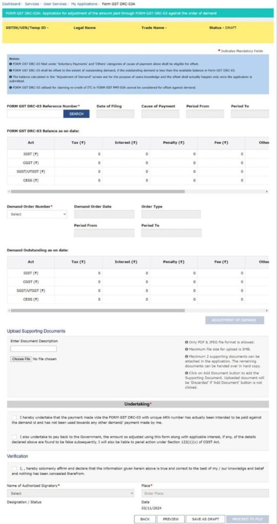 Introduction of Form DRC-03A by GST Dept. | CA Rajput Jain