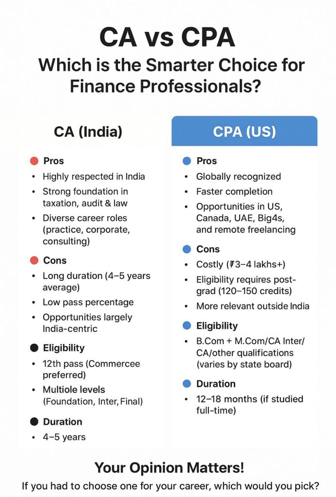 CA vs CPA: Which is Smarter Choice for Finance Professionals